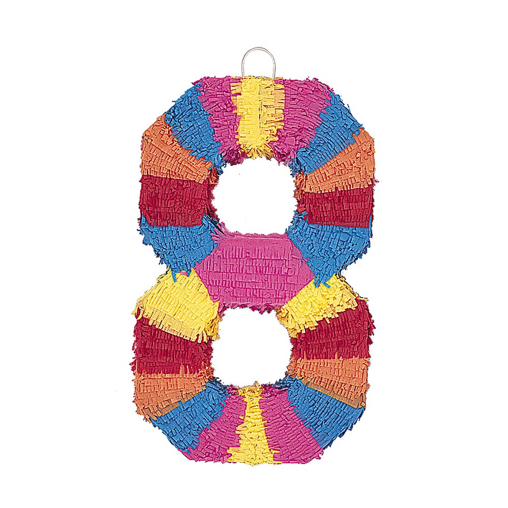 Piñata Nº 8 Multicolor 56 cm - ⭐Miles de Fiestas⭐